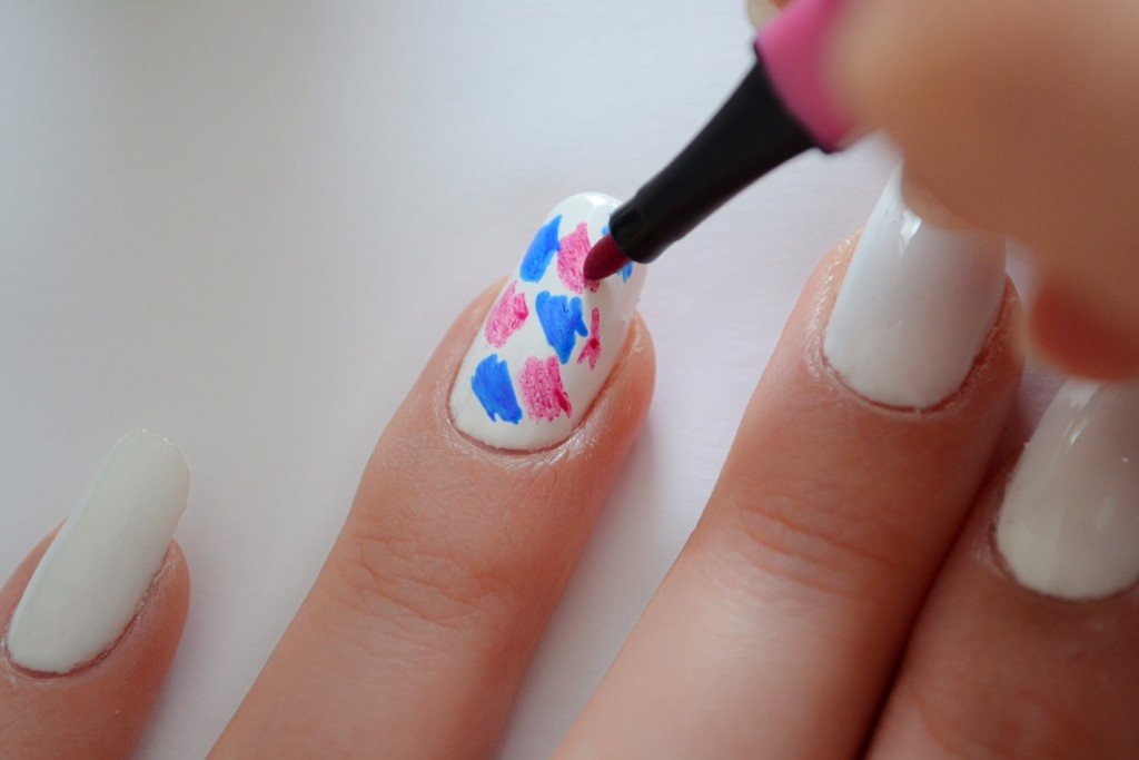 Sharpie Nail Art Over Gel Tutorial - Beauty Conspirator